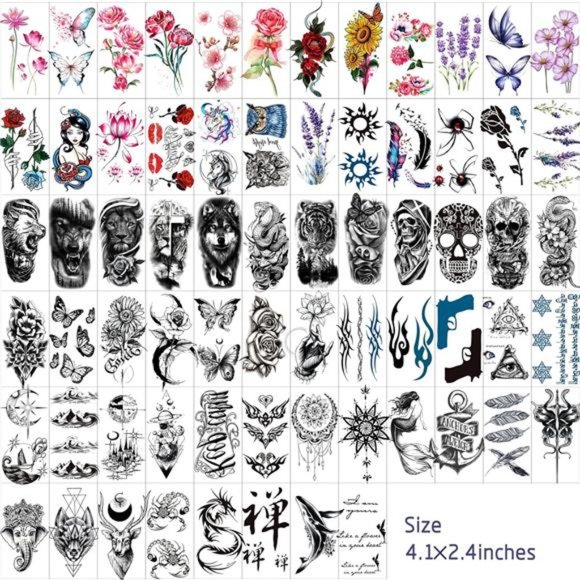 Accessories | 8 Sheets Temporary Tattoos Stickers | Poshmark